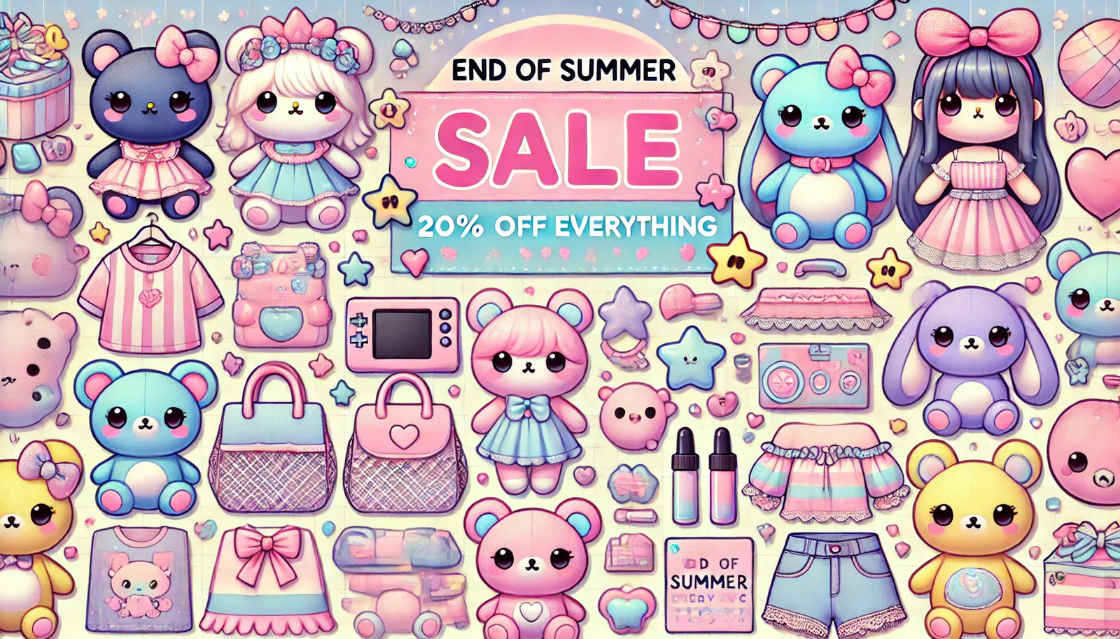 Kawaii Stop Summer Sale 20% Off All Cute Items