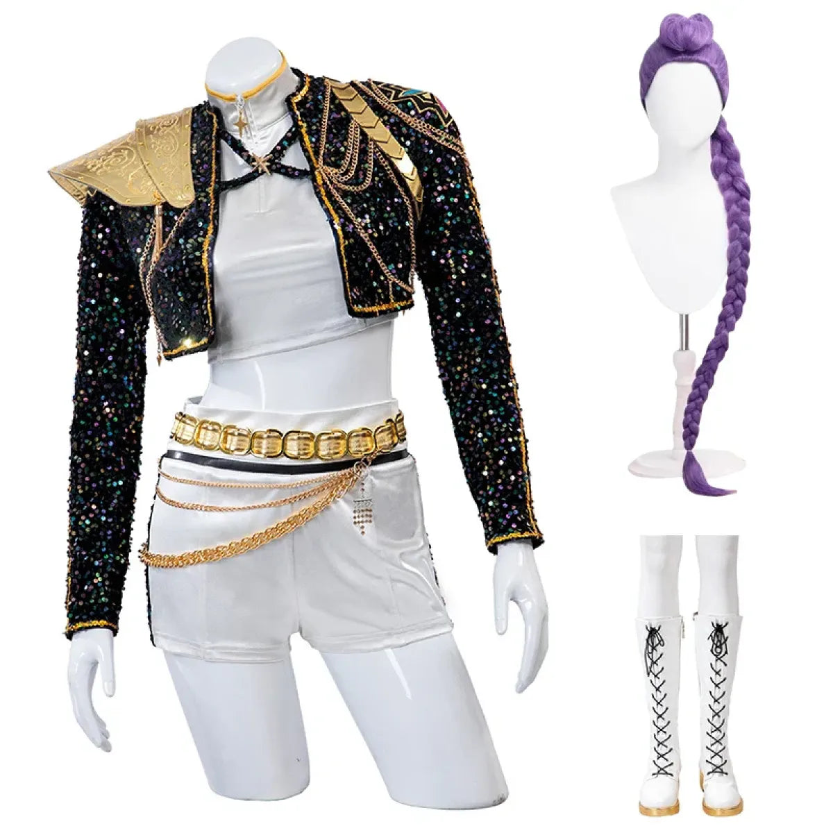 Rumi KPop Stage Cosplay Set with Wig and Boots – Kawaii Stop