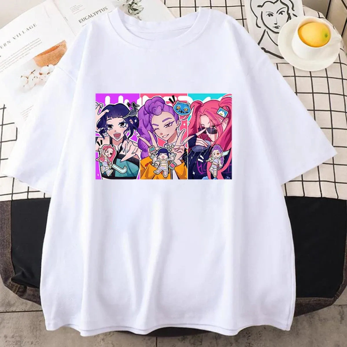 Kawaii KPop Demon Hunter Streetwear Graphic Tee – Kawaii Stop