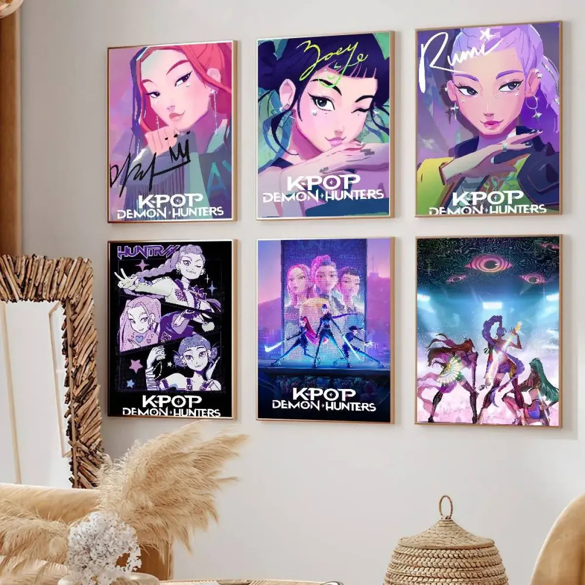 KPop Demon Hunters Vivid Self Adhesive Wall Art Print – Kawaii Stop