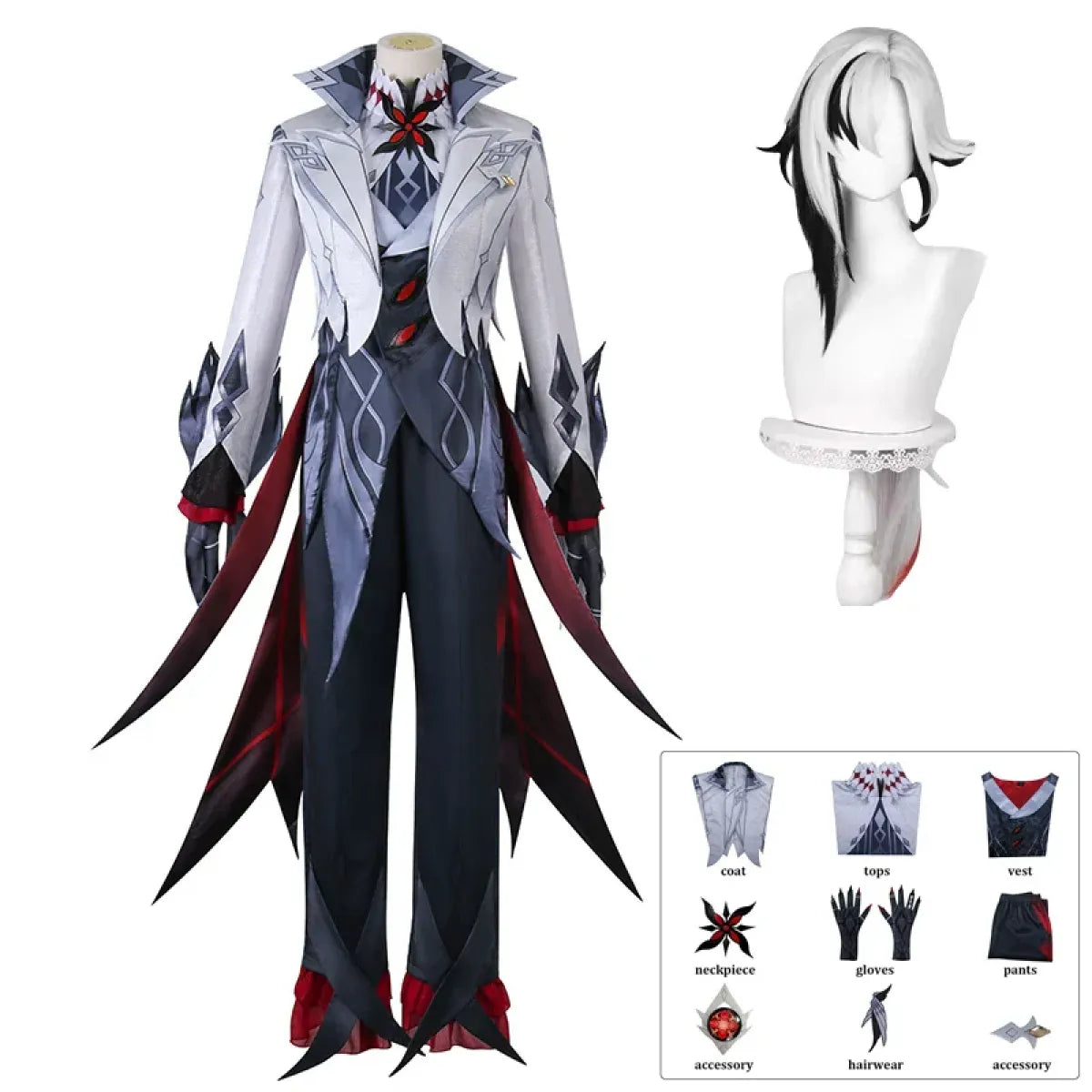 Arlecchino Genshin Impact Cosplay Costume Set for Fans – Kawaii Stop