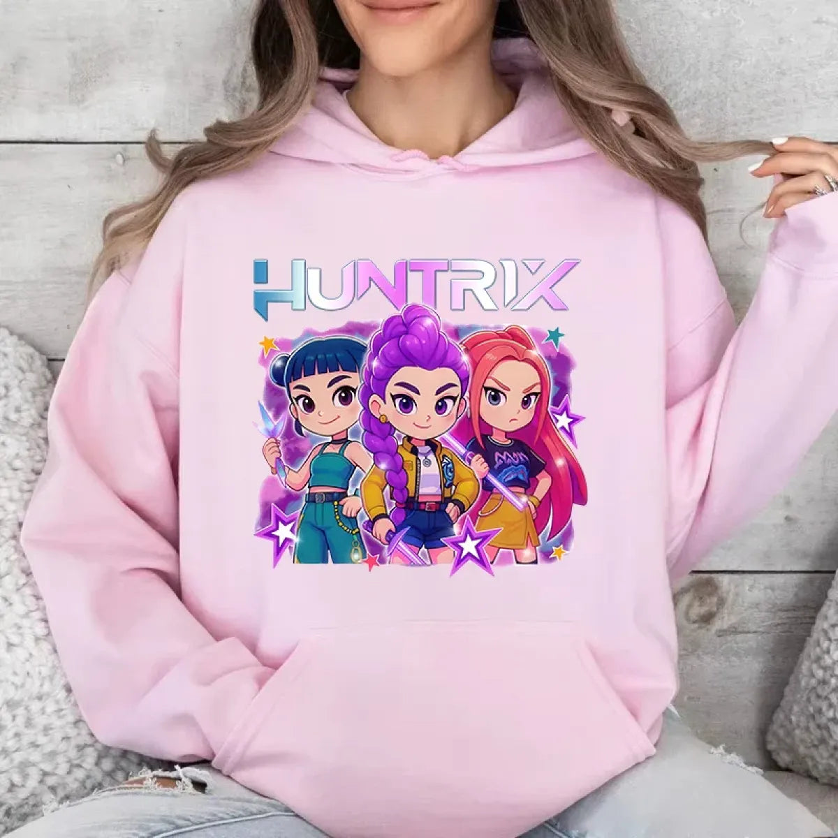 Anime Huntrix Girl Power Fleece Hoodie – Kawaii Stop