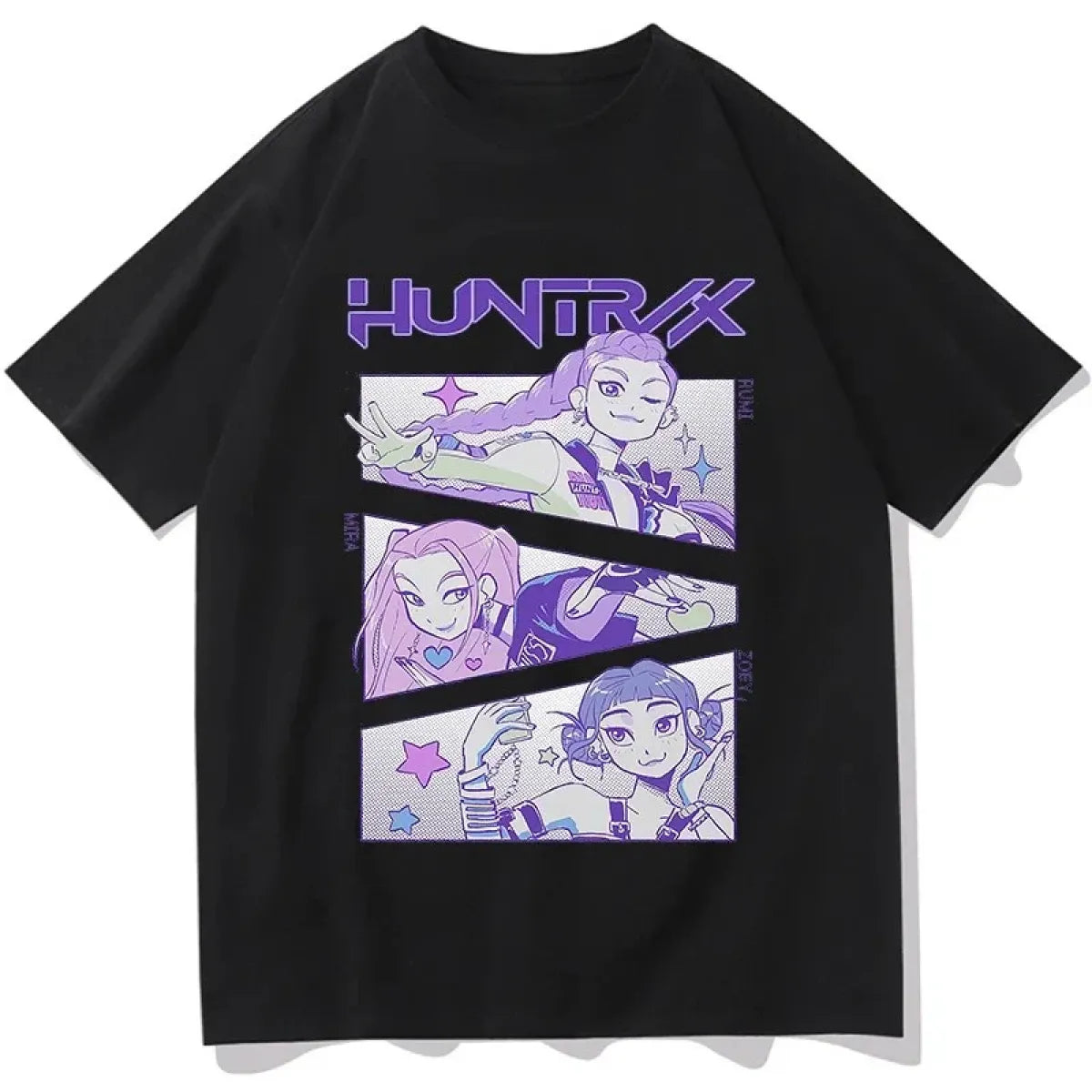 Huntrix Kpop Demon Hunter Graphic Tee for Streetwear – Kawaii Stop