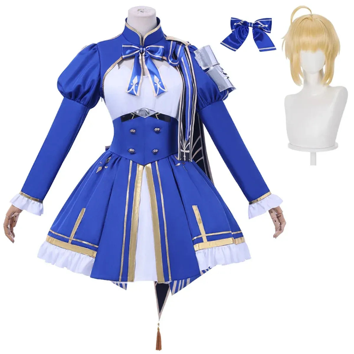 HSR Saber Cosplay Dress Set with Wig for Anime Fans – Kawaii Stop