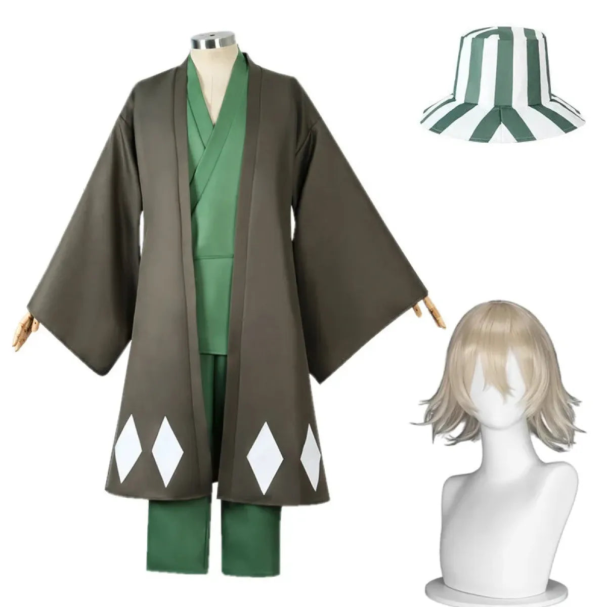Urahara Kisuke Bleach cosplay outfit hat and wig – Kawaii Stop