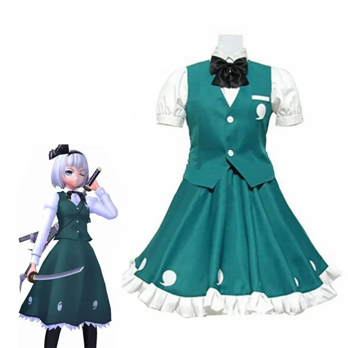 Touhou Youmu Konpaku Cosplay Costume Set for Anime Fans – Kawaii Stop